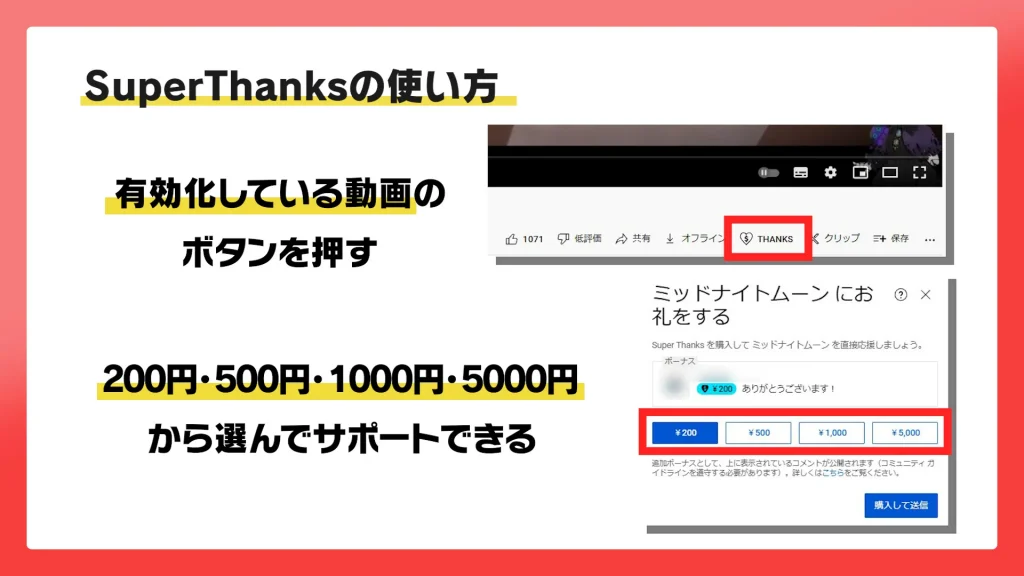 YouTubeのスーパーサンクス（Super Thanks）を徹底解説！